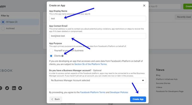 How To Get an App ID and Secret Key From Facebook