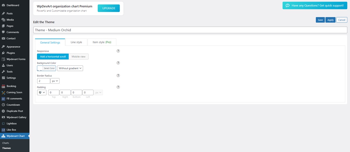 WordPress organization chart plugin
