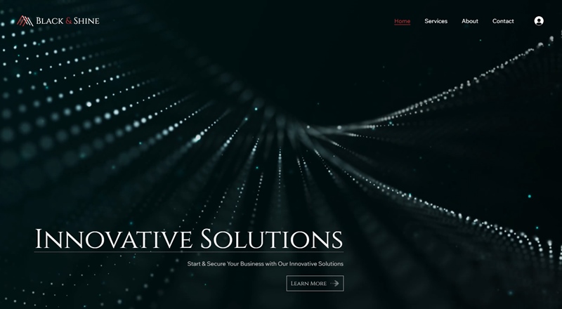 Wix Black & Shine Website Template